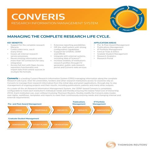 Converis factsheet | PDF