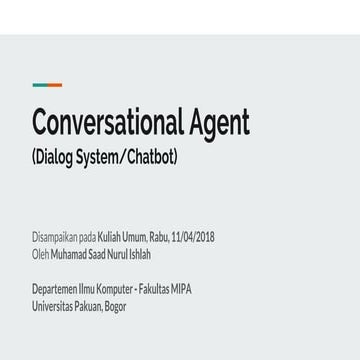 Conversational agent | PPT