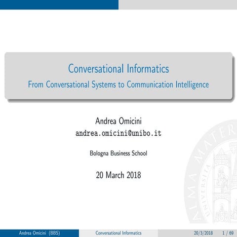 Conversational Informatics: From Conversational Systems to Communication Intelligence | PDF ...