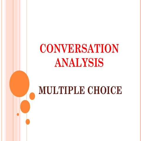 Conversation analysis | PPT