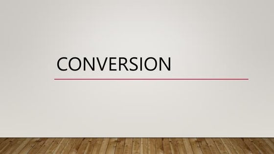 Conversion Table | PPT