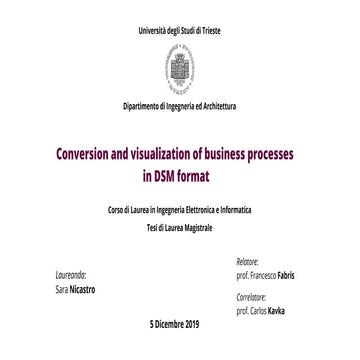 Conversion and visualization of business processes in dsm format s ...