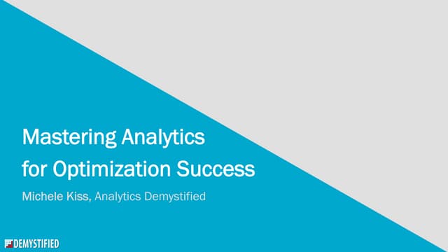 Mastering Analytics For Optimization Success Ppt