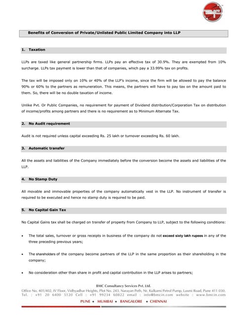 7 steps in formation of llp in india | PDF