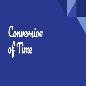 Conversion of time | PDF