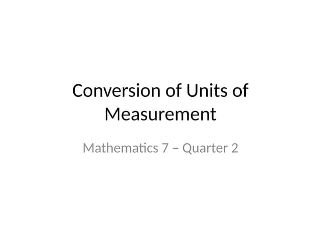 Measure of length ppt | PPTX