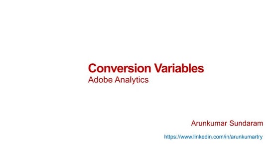 Learn Adobe analytics basics - Traffic variables | PPT