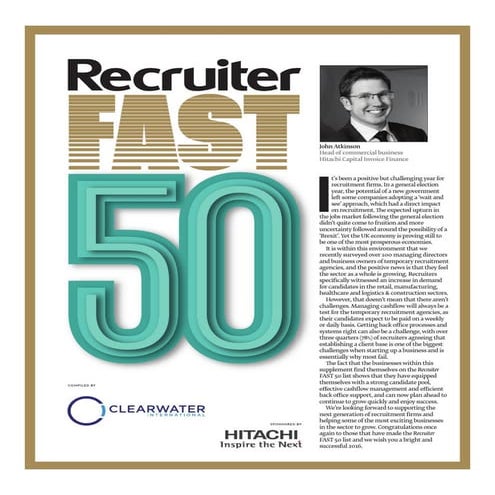 MTrec Recruitment enter the Recruiter Fast 50! | PDF