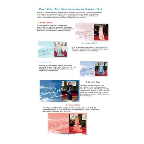 Top 5 Color for women on Spring Summer 2016 | PDF