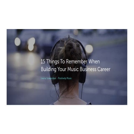 Music Business Career Blog Slides | PDF