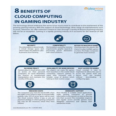 8 BENEFITS OF CLOUD COMPUTING IN GAMING INDUSTRY | PDF