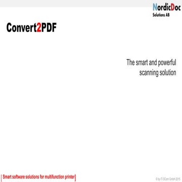 Convert2Pdf Scanning software for MFP | PPT
