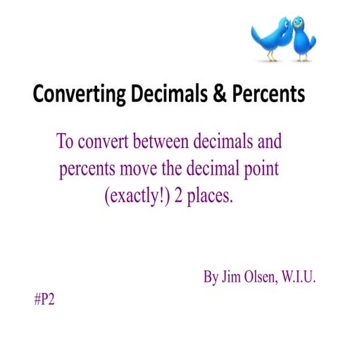 Converting Decimals and Percents | PPTX