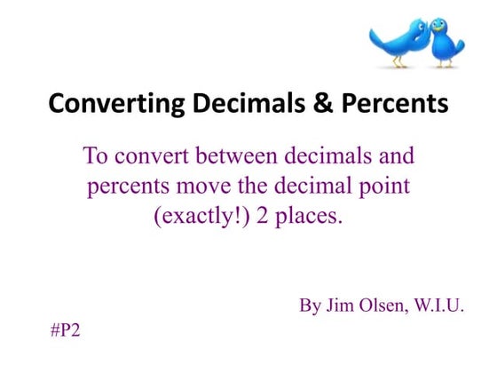 Conversion of fraction, decimal and percentage | PPT