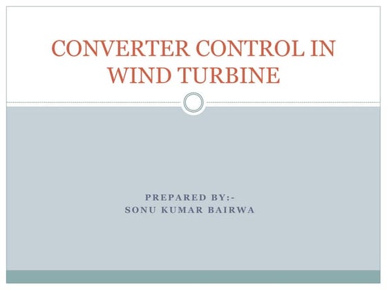 Fixed and variable speed turbine | PPTX
