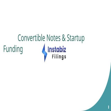 Convertible Notes: Compliance Tips for Startup Founders | PPTX