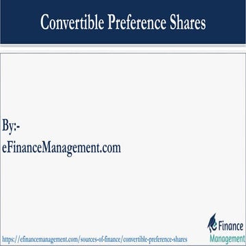 Convertible Preference Shares | PPT