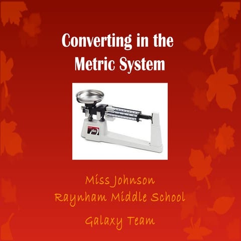 Converting in metric | PPT