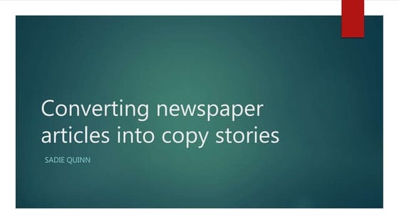 News stories | DOCX