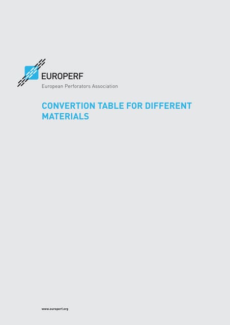 Europerf Enquiry sheet | PDF