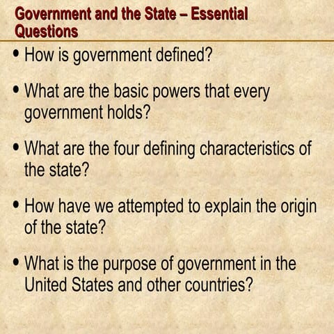 The 4 theories of government | PPT