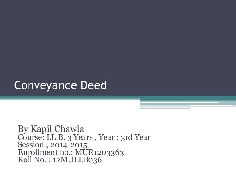 conveyance-deed