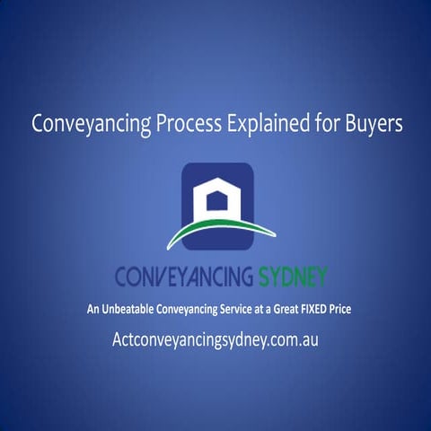 Conveyancing Process Explained | PDF