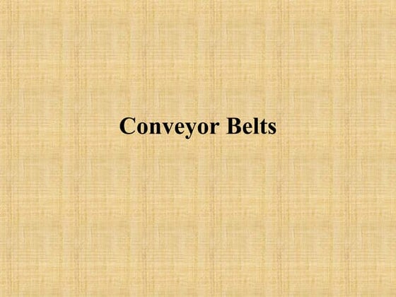 CONVEYOR BELT PROJECT REPORT | PDF
