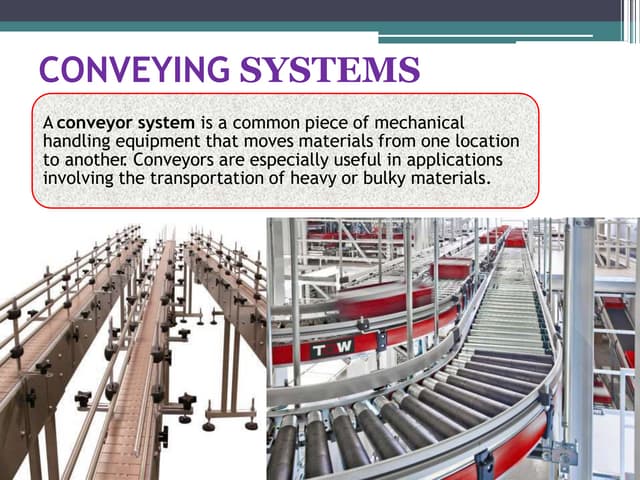 Material handling equipments : conveyors and elevators | PPTX