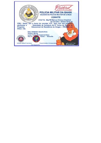 Convite proerd 2011_impresso[1]_teatro | PDF