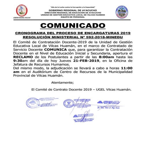 COMUNICADO | PDF