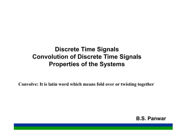 Signal classification of signal