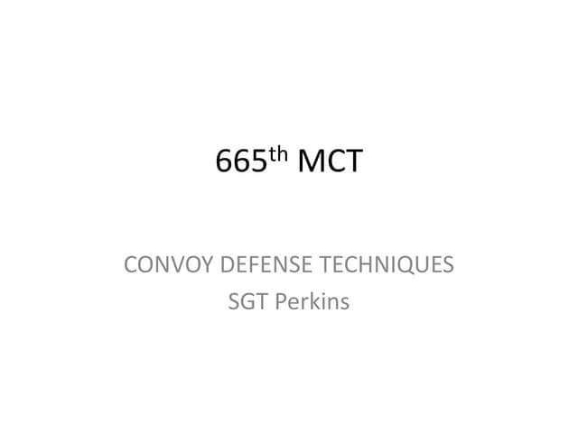 ARMY PT CONOP | PPTX