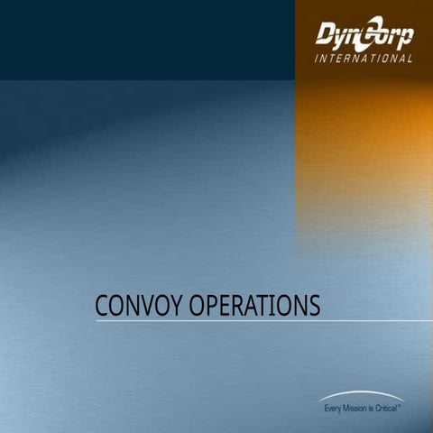 Convoy Ops Training for PSD Team Leaders | PPT
