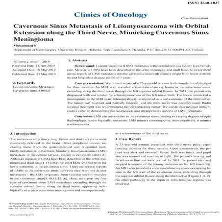 Uterine Myoma, Risk Factor and Pathophysiology: A Review Article | PDF