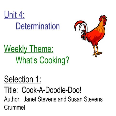 Cook-A-Doodle-Doo Focus Wall | PPT