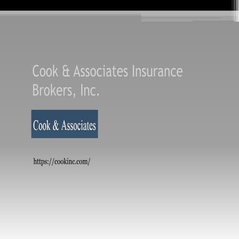 Health insurance broker denver, cook and associates | PPTX
