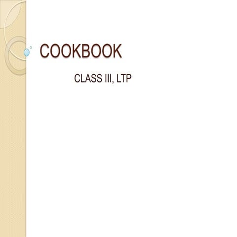 Family cookbook | PPT