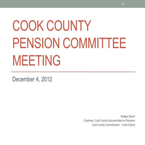 County Pension Committee Meeting: December 4, 2012 | PPT