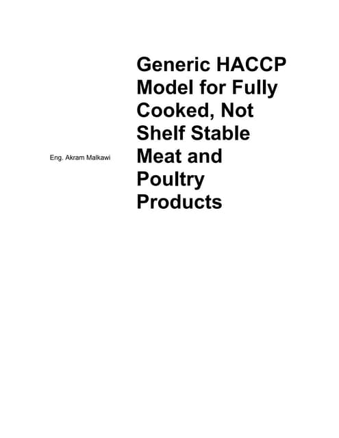 HACCP Plan in Meat Industry | PPTX | Barbecues and Grilling | Food & Drink