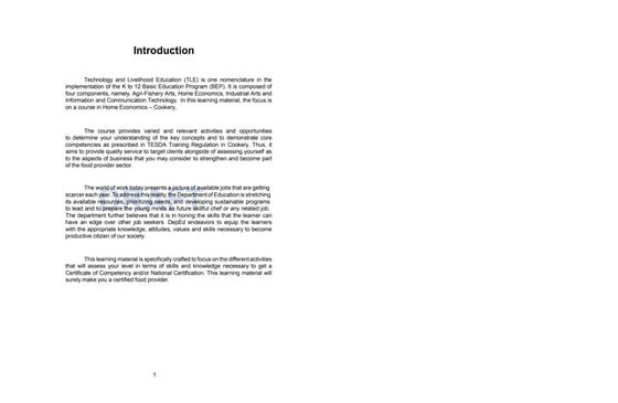 COOKERY-10-Diagnostic-Test-with-TOS (1).docx | Cooking | Food & Drink