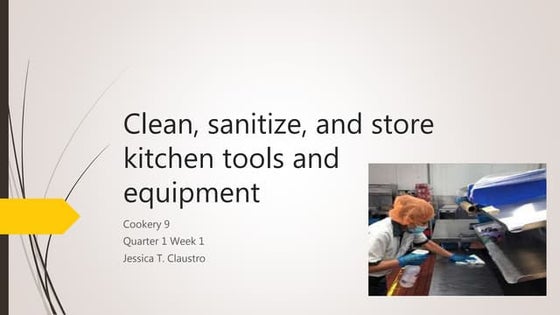 Lesson 5 Cleaning and Sanitizing Tools and Equipment | PPTX