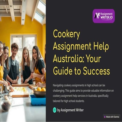 Cookery Assignment Help Australia for High School Students.pdf