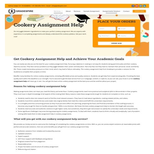 Unlock Cookery Assignment Help In Australia: Experienced Tutors Ready ...