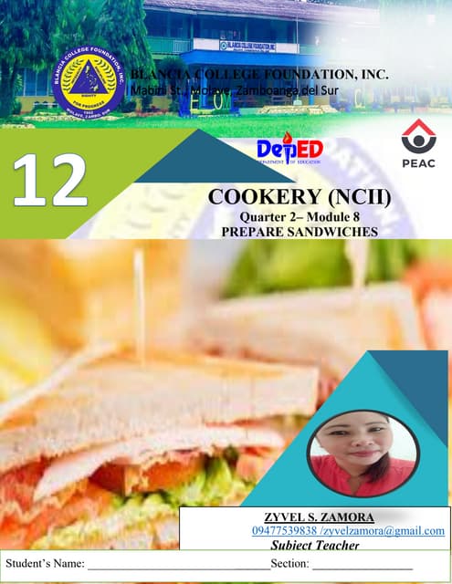 Sandwich preparation and presentation | PPTX | Desserts and Baking ...