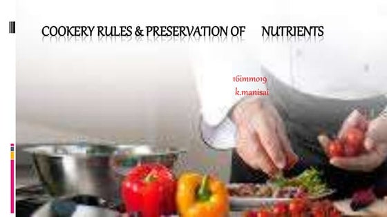 Preserving Nutrients in Food/Preservation of Nutrients | PPT