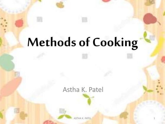 Preparation and Cooking of Food | PPT