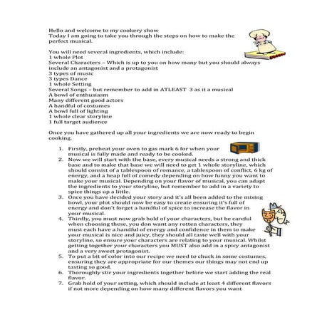 Cookery Show | DOCX