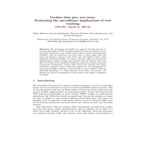 Cookie surveillance | PDF