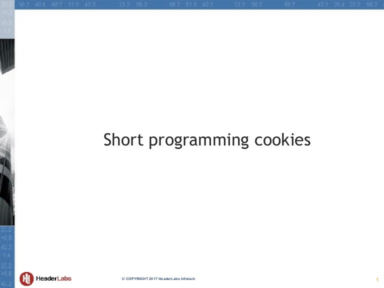 Short programming Cookies Short programming Cookies